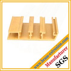 China copper alloy solid window and door frame brass extrusions profiles sections Polished surface, brushed surface supplier
