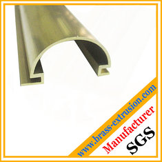 China ODM OEM 5~180mm Brushed, polished, electroplated, antique surface  building material brass profiles Copper extrusions supplier