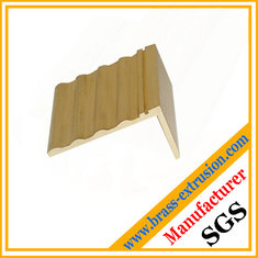 China Brass building decoration stair nosing / edging / trims made of brass copper alloy extrusion profiles 5~180mm OEM ODM supplier