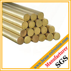 China copper alloy extruded brass rods brass bars OEM ODM 5~180mm C38500 CuZn39Pb3  CuZn39Pb2 CW612N C37700 supplier