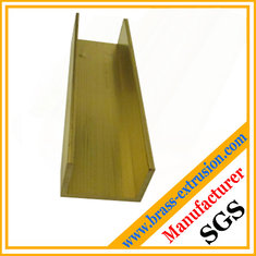 China U shape brass extrusion profiles sections 5~180mm OEM ODM brass hpb58-3, hpb59-2, C38500 supplier