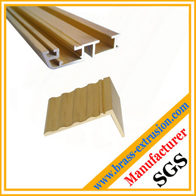 ODM OEM 5~180mm Brushed, polished, electroplated, antique surface Extruded brass copper alloy material profiles supplier