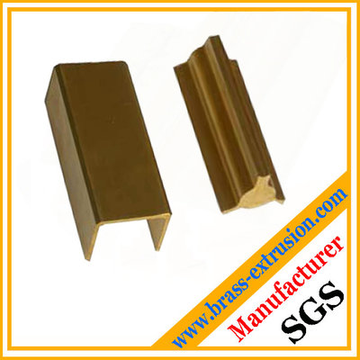 ODM OEM 5~180mm Brushed, polished, electroplated, antique surface golden color brass extrusion profiles section hardware supplier