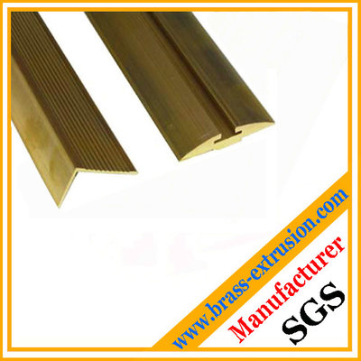 5~180mm OEM ODM brass hpb58-3, hpb59-2, C38500 floor non slip copper alloy brass extrusion profile sections supplier