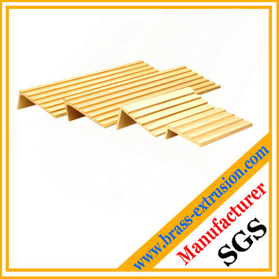 stairway floor brass extruion sections copper extruion profiles brass tees stair nosing edging trim 5~180mm OEM ODM supplier