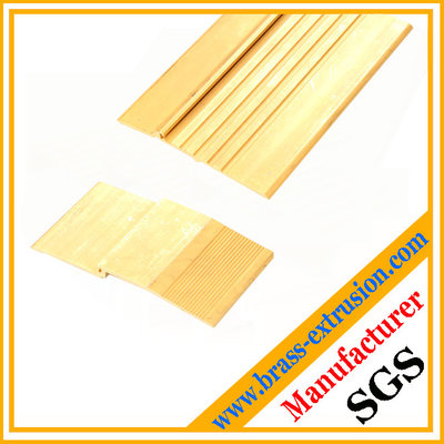 5~180mm OEM ODM brass hpb58-3, hpb59-2, C38500 copper Extruded brass profiles for floor parts stair parts brass Tees supplier